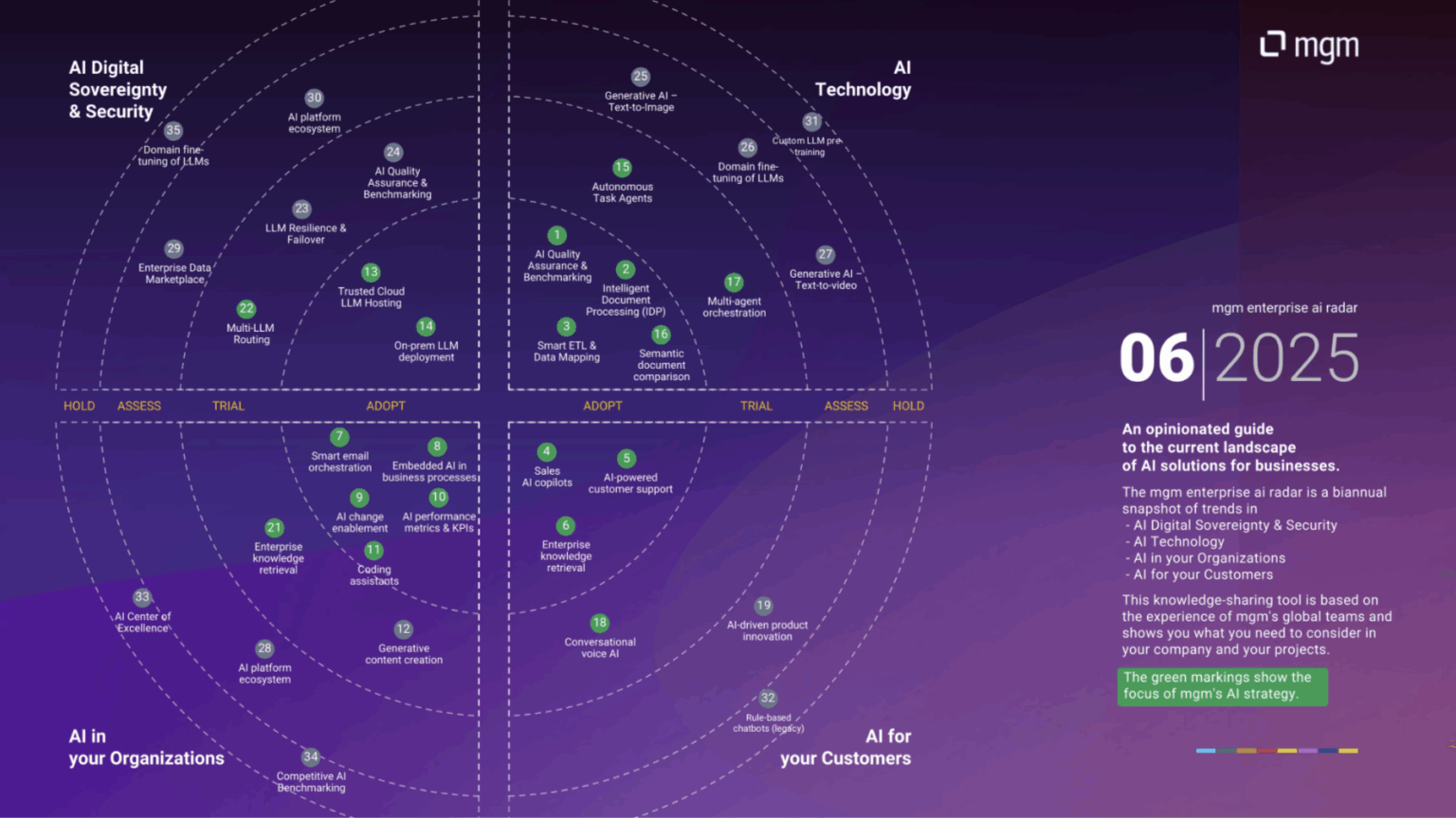mgm Enterprise AI Radar 2025: Orientierung im KI-Markt
